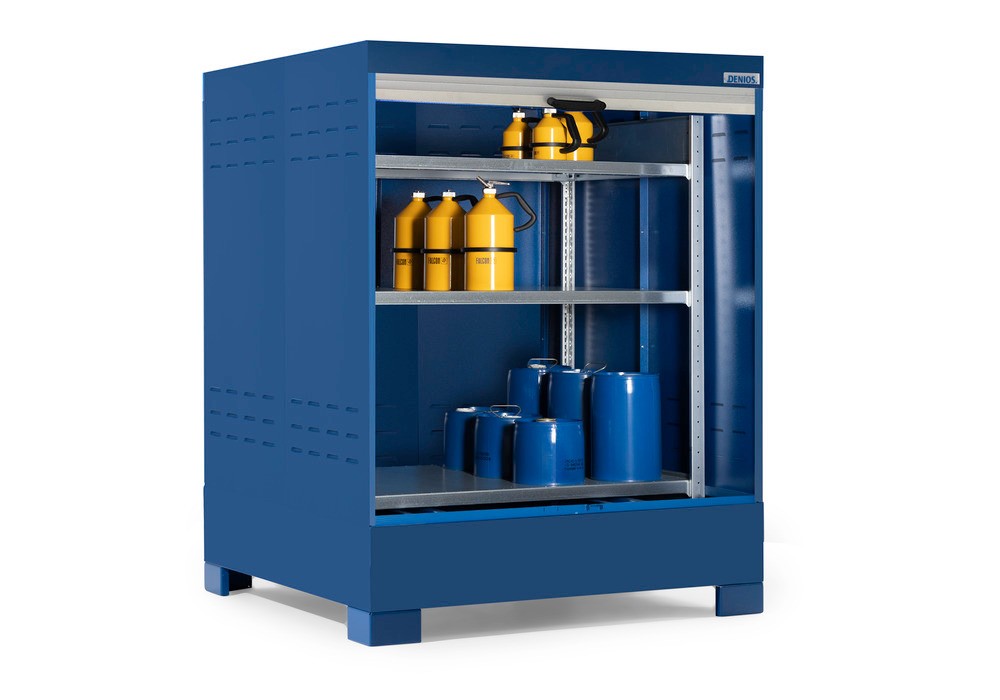 Box de stockage SteelSafe D4, avec volet roulant et étagère en acier ...