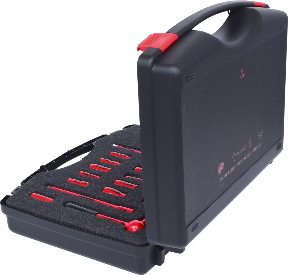 Jeu de douilles 1/4" KS Tools, 1000 V, 22 pièces, avec cliquet réversible, coffret en plastique